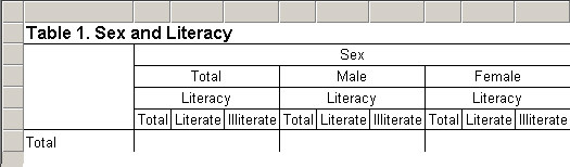 Create a Table - CSPro User's Guide