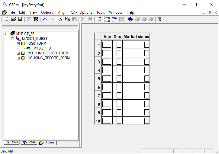 Step 3: Generate Forms Automatically - CSPro Getting Started Guide